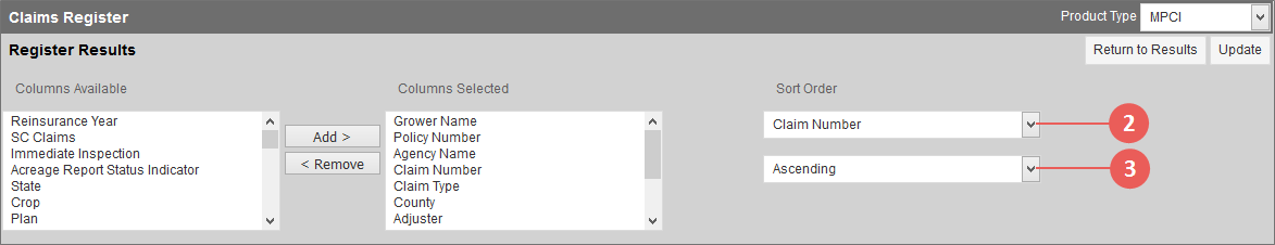 Set the Default Sort Order for the Results Grid